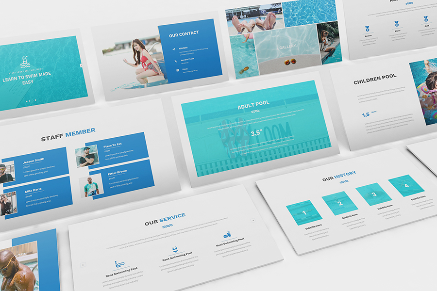 Swimming Powerpoint Presentation Template, Presentation Templates ...