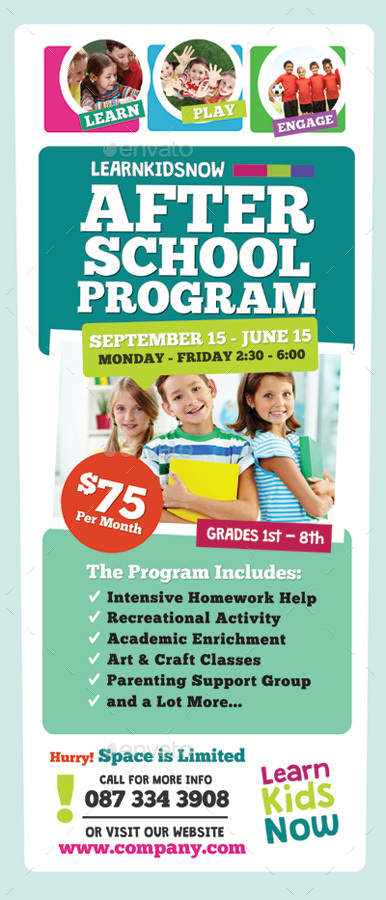 After School Program Roll-up Banner Templates, Print Templates ...