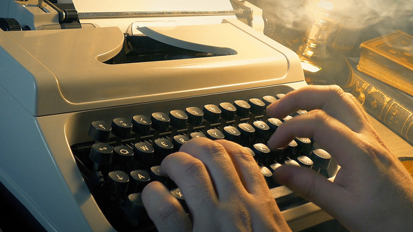 Man Typing And Smoking Rotating Zoom Out, Stock Footage | VideoHive