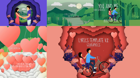 Lyrics Template and Elements V.2 - Paper Cut Concepts by Gioraphics