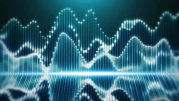 Audio Waveform on Digital Equalizer, Motion Graphics | VideoHive