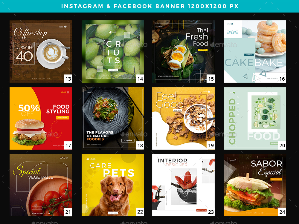 26 Instagram & Facebook Banners, Web Elements | GraphicRiver