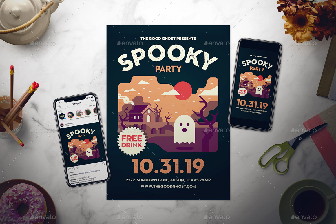 Halloween Flyer Set, Print Templates | GraphicRiver