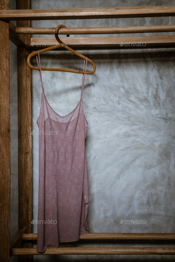 Boho chic open wooden clothing rack Stock Photo by JulyPI | PhotoDune