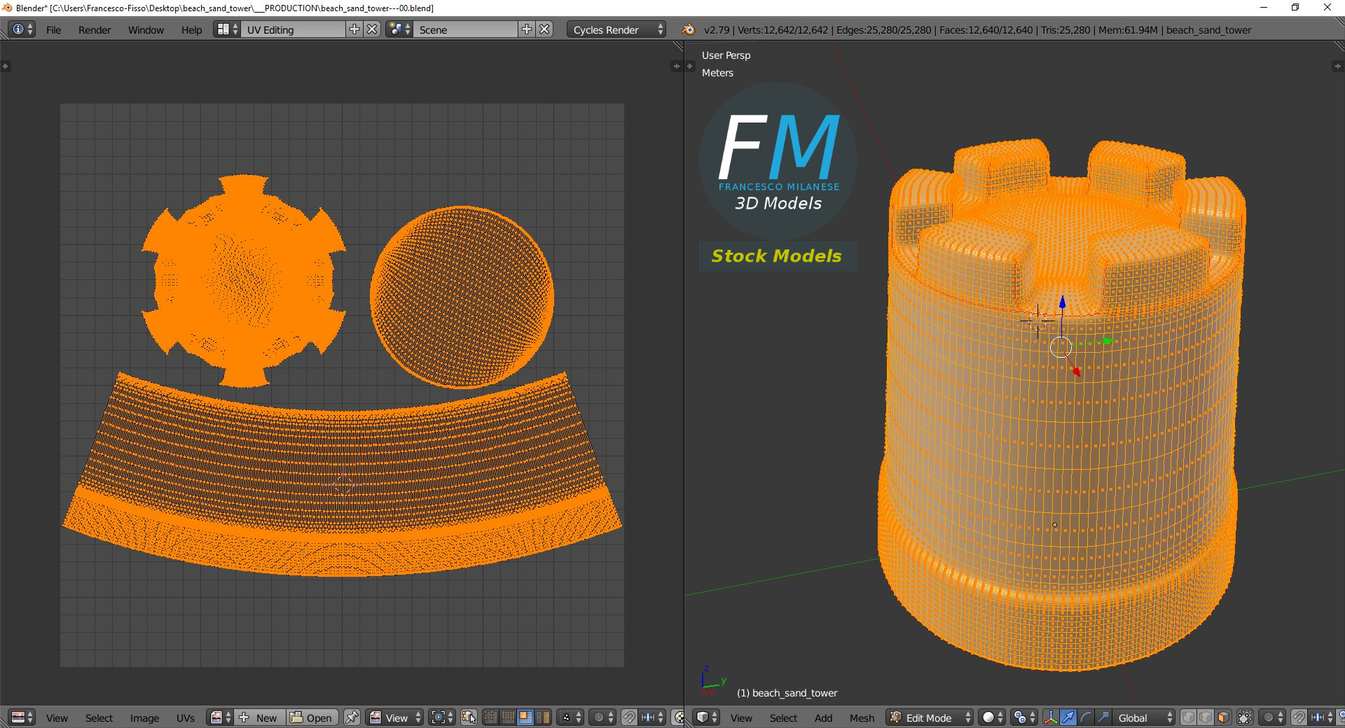 Beach sand tower by FrancescoMilanese85 | 3DOcean