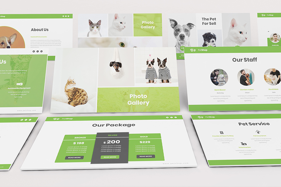Pet Shop Google Slides Presentation Template, Presentation Templates