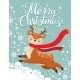 Greeting Card with Xmas Deer Merry Christmas, Vectors | GraphicRiver