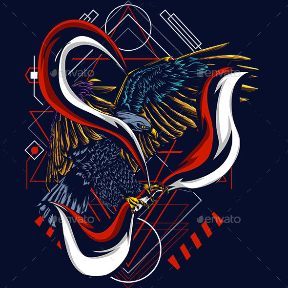 Garuda Fighter Sacred Geometry, Vectors | GraphicRiver