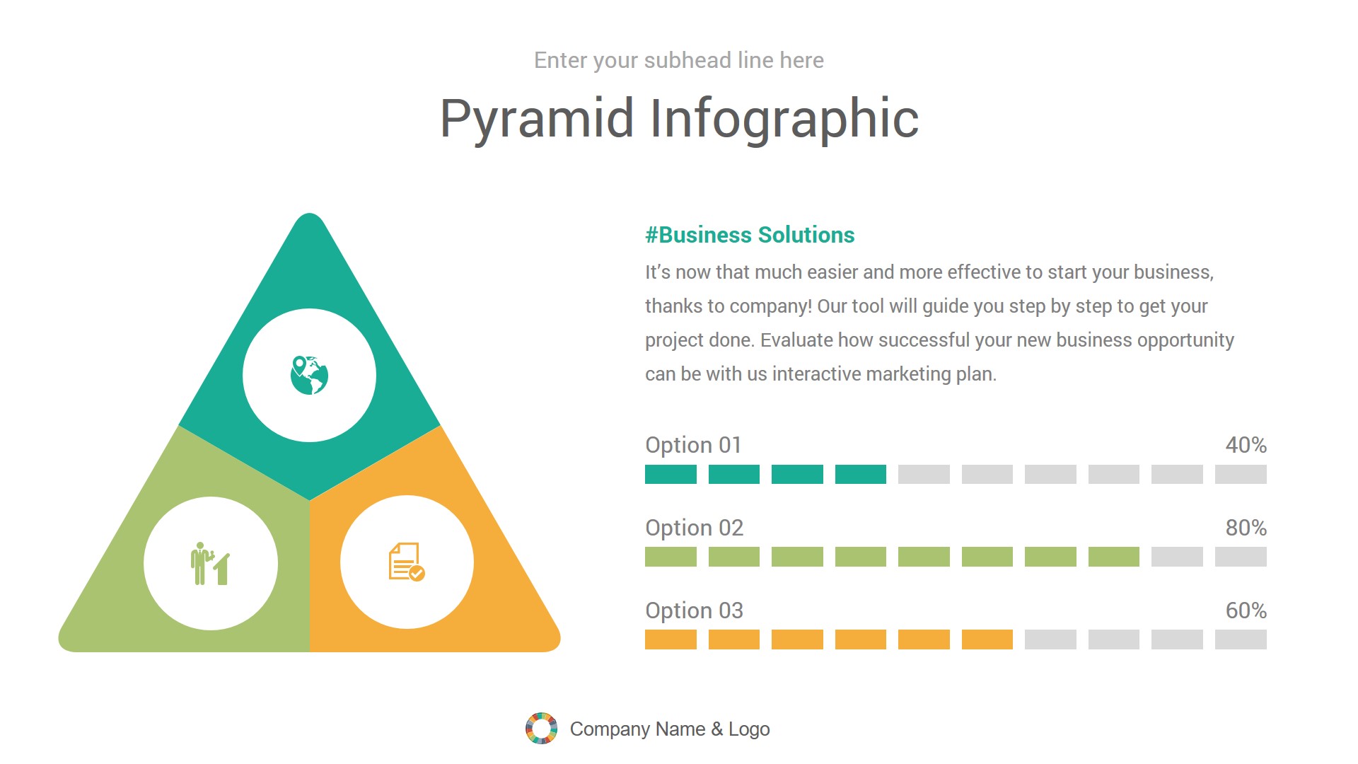 Pyramid Infographics Keynote Presentation Template Diagrams by CiloArt
