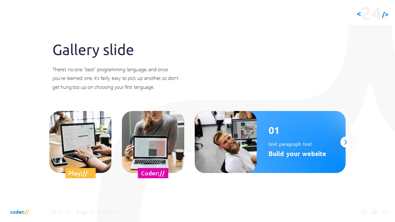 Coder Programming PowerPoint Presentation Template, Presentation Templates