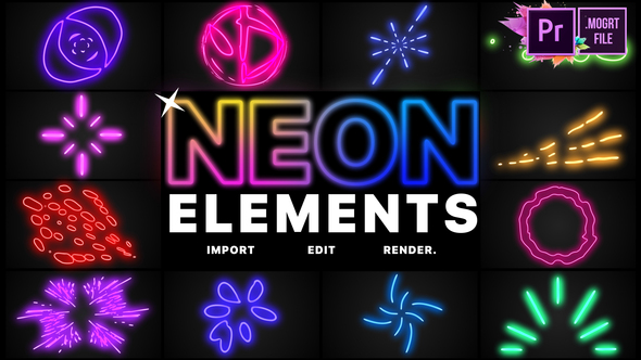 Neon Elements | Premiere Pro MOGRT, Premiere Pro Templates | VideoHive