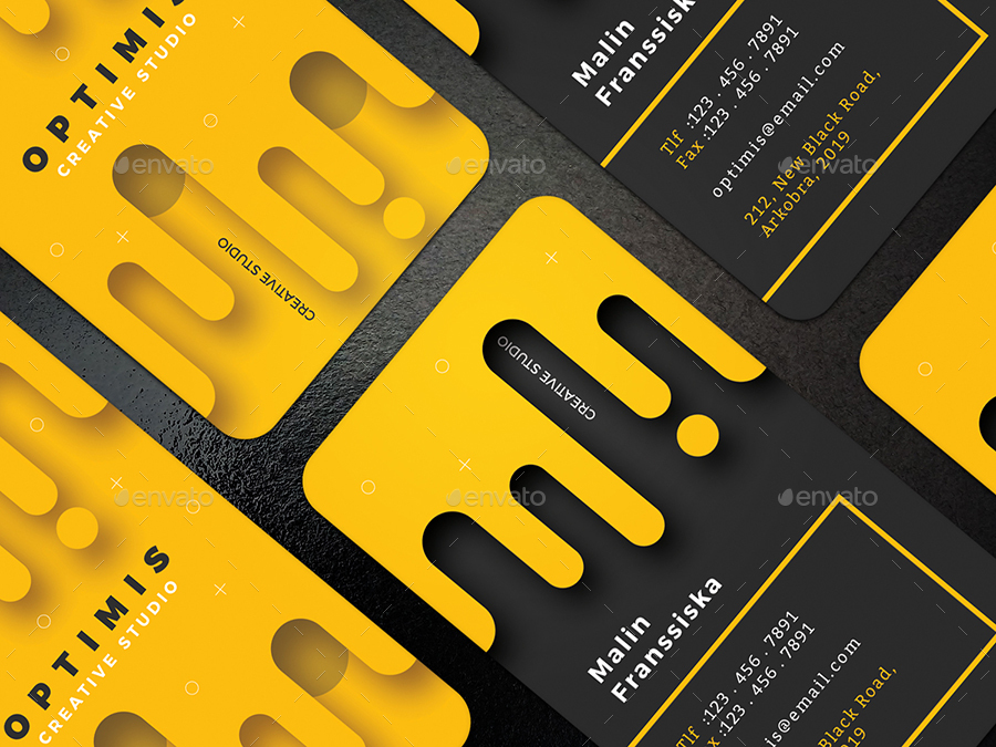 Vertical Fade Creative Business Card, Print Templates | GraphicRiver