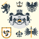 Heraldic Design Elements, Vectors | GraphicRiver