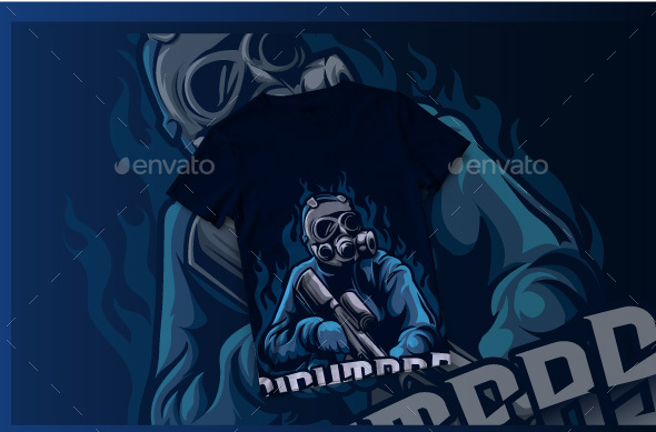 Blue Soldier Esport Logo, Vectors | GraphicRiver