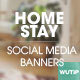 10 Social Media Banners - Homestay, Web Elements | GraphicRiver