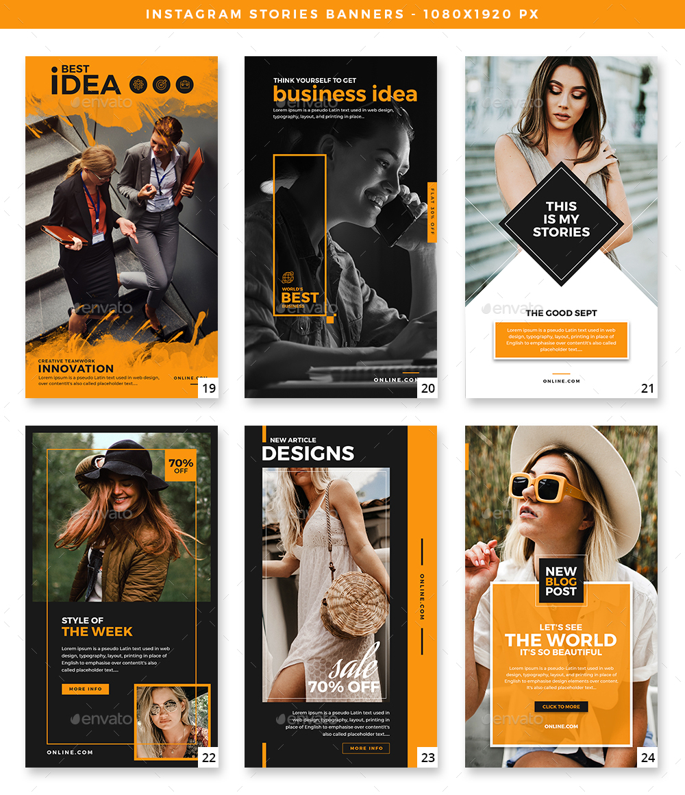 135 Instagram Multipurpose Banners Bundle, Web Elements | GraphicRiver