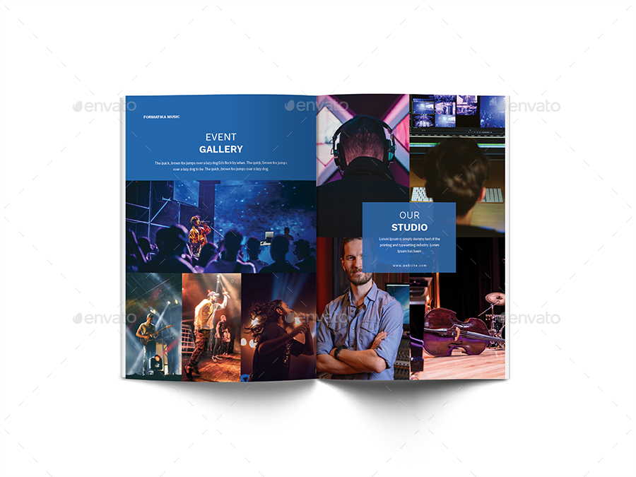 Music A4 Brochure Template, Print Templates | GraphicRiver