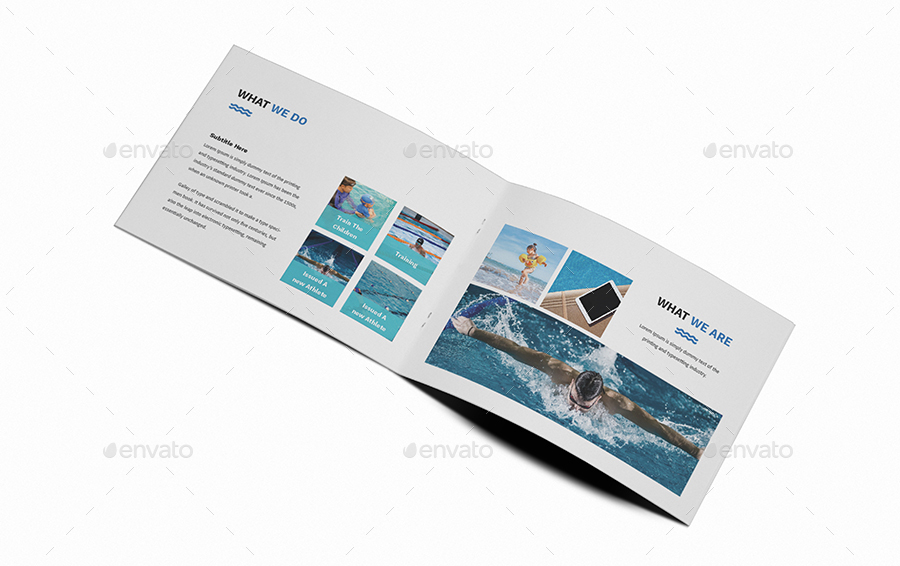 Swimming A5 Brochure Template, Print Templates | GraphicRiver