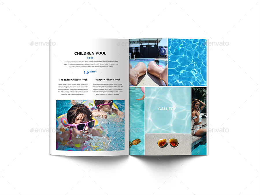 Swimming A4 Brochure Template, Print Templates | GraphicRiver
