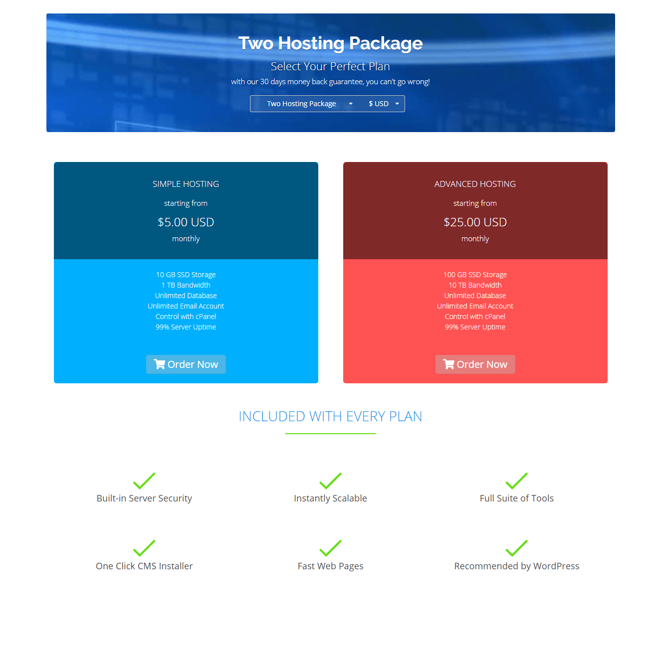 Advanced Hosting Cart - WHMCS Order Form Template - One Page Review ...