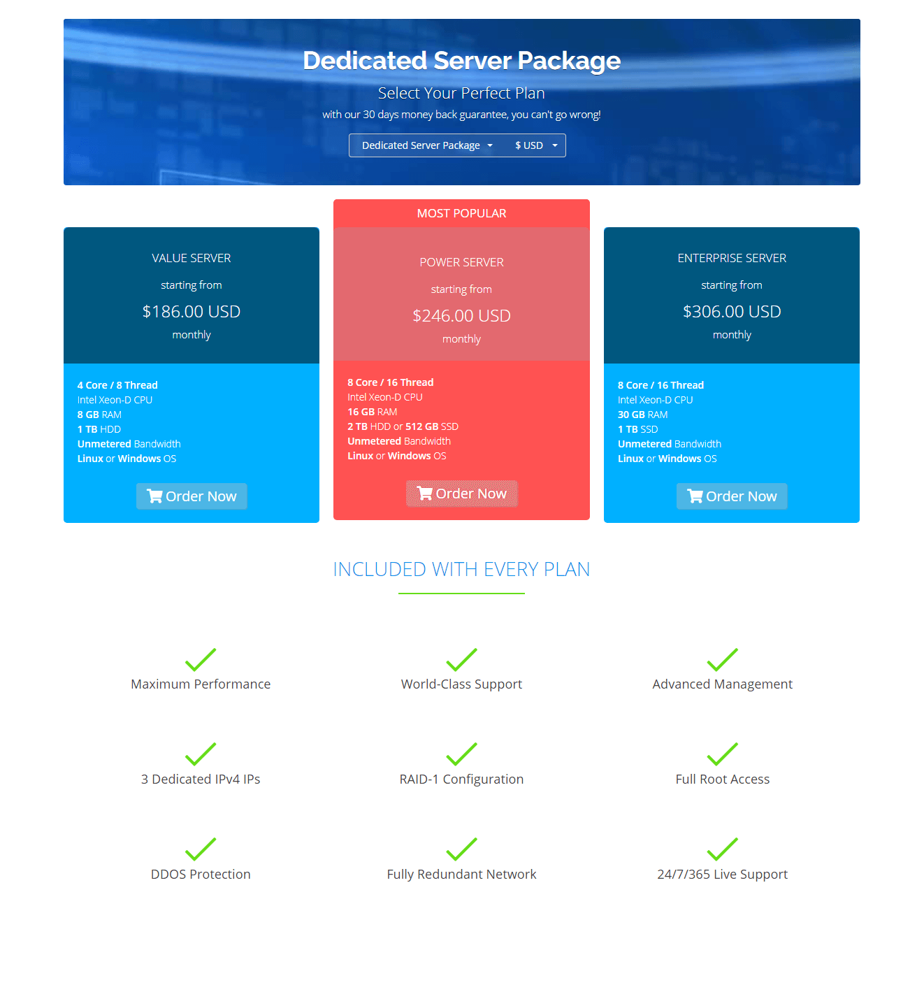 Advanced Hosting Cart - WHMCS Order Form Template - One Page Review ...