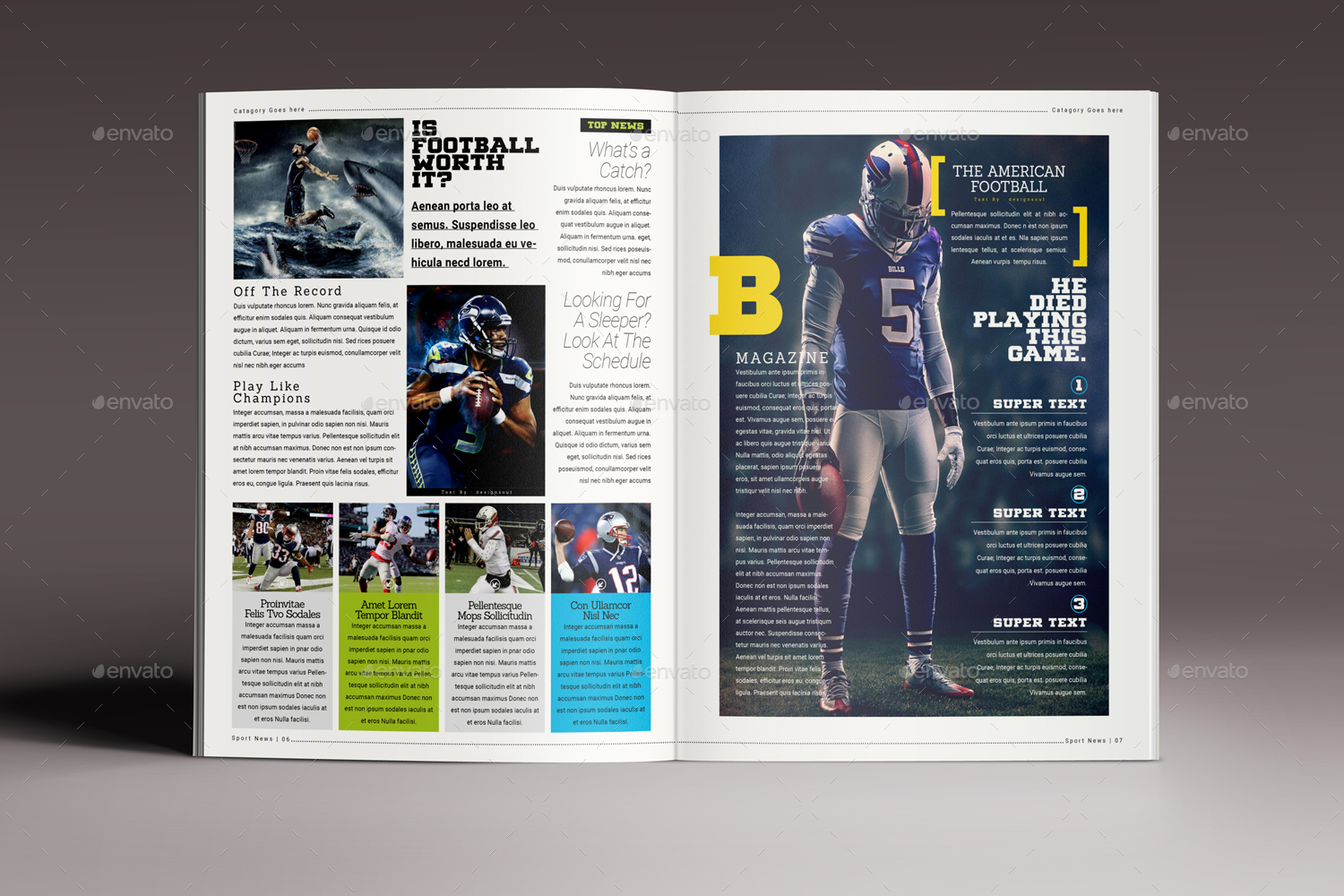 Sport Magazine, Print Templates | GraphicRiver