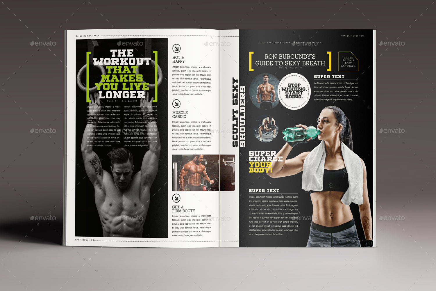 Sport Magazine, Print Templates | GraphicRiver