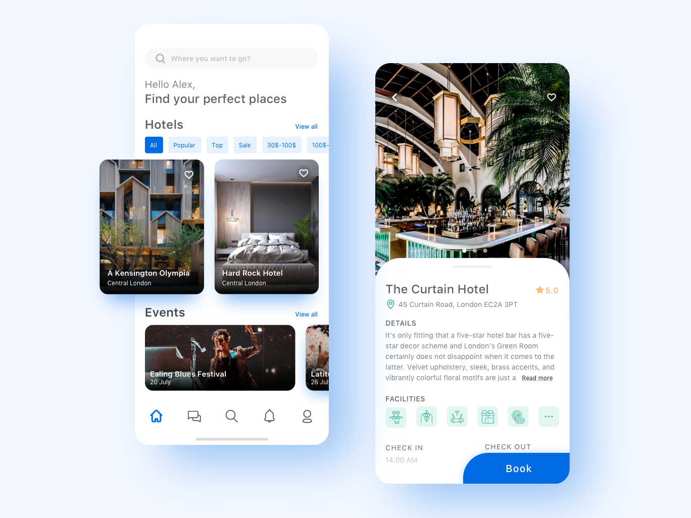 Flutter android and ios Hotel Booking UI Template by livecodes | CodeCanyon