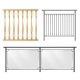 Railings Fence Sections Realistic Vector Set, Vectors | GraphicRiver