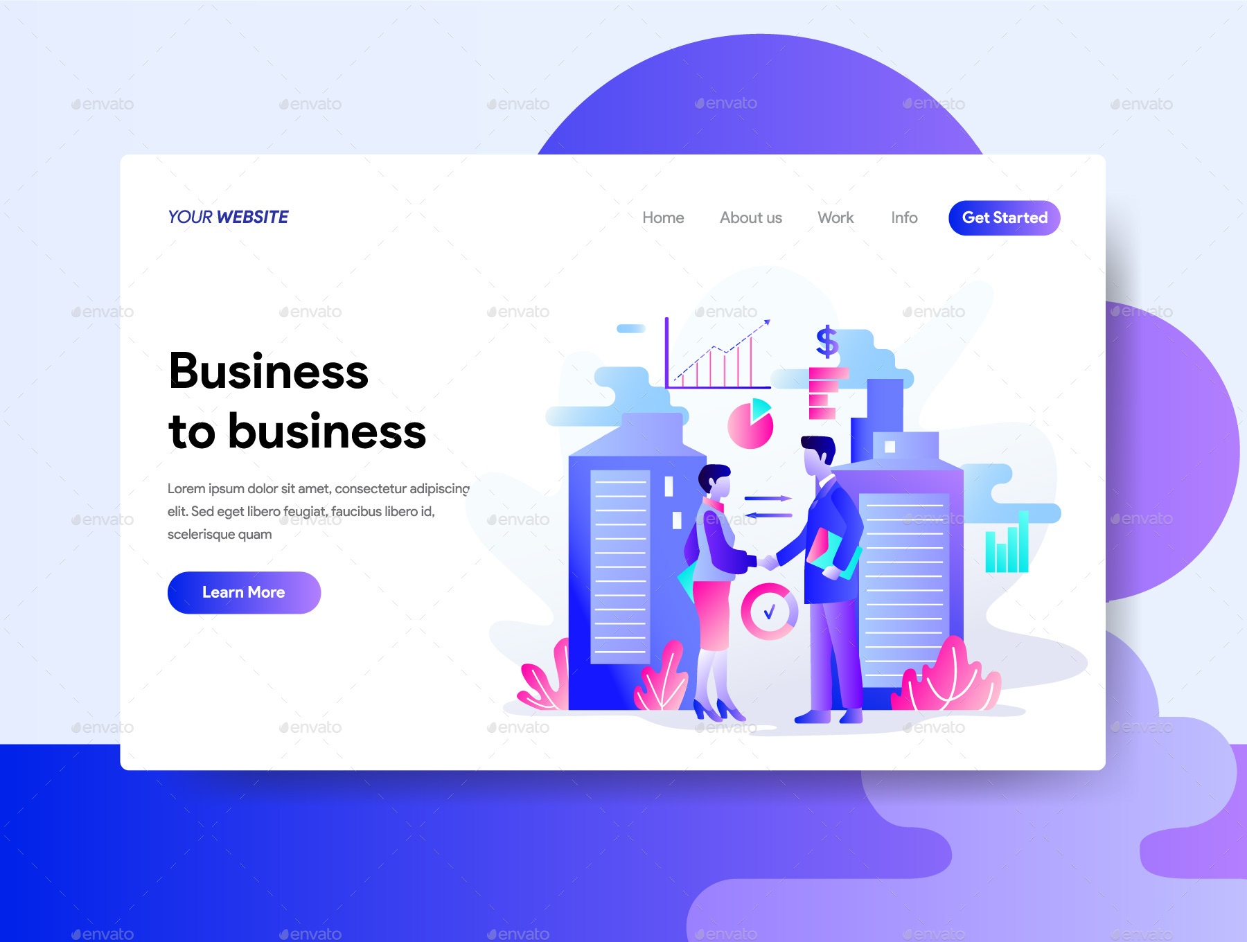 Website Pages Illustration for Landing Pages, Web Elements | GraphicRiver