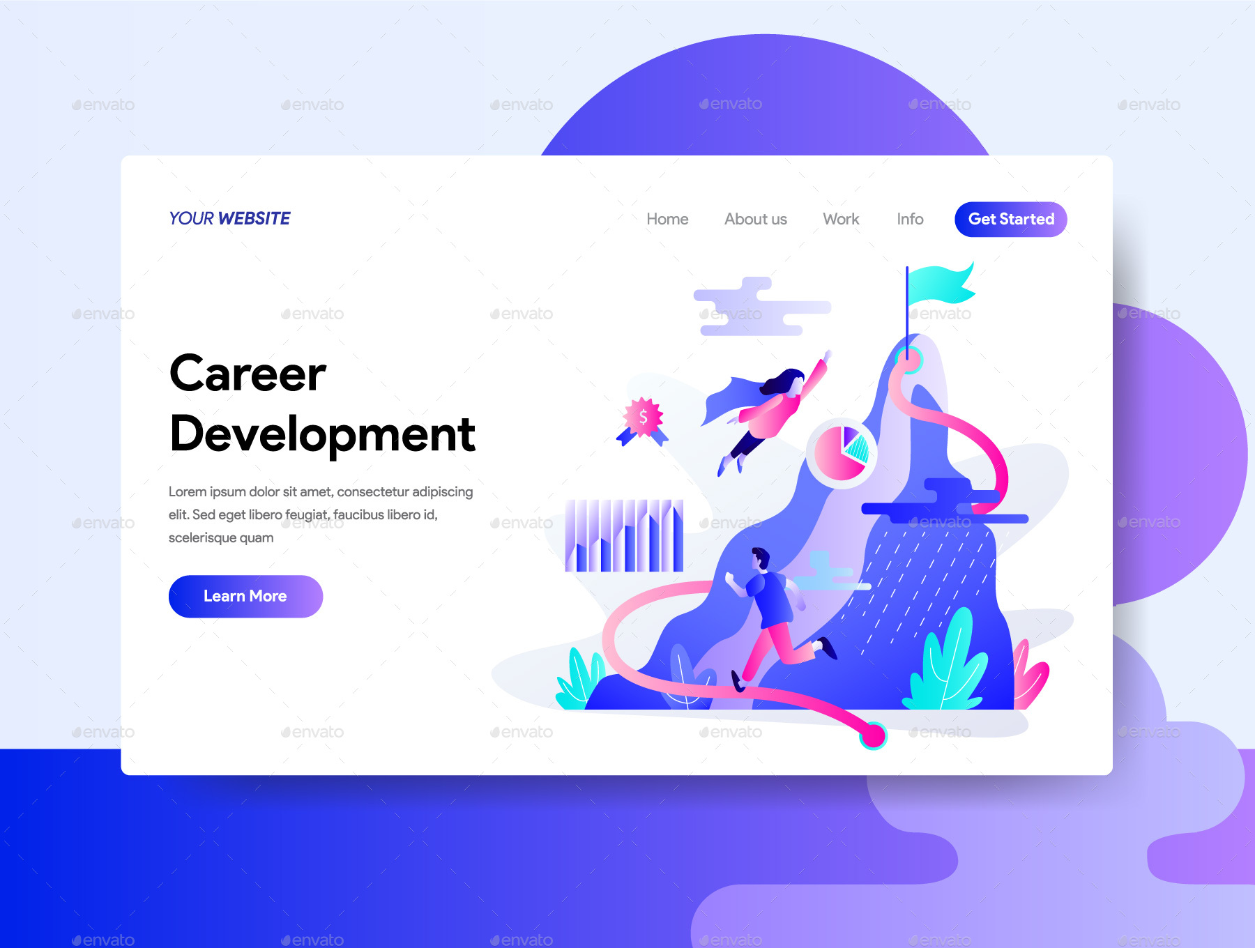 Website Pages Illustration for Landing Pages, Web Elements | GraphicRiver