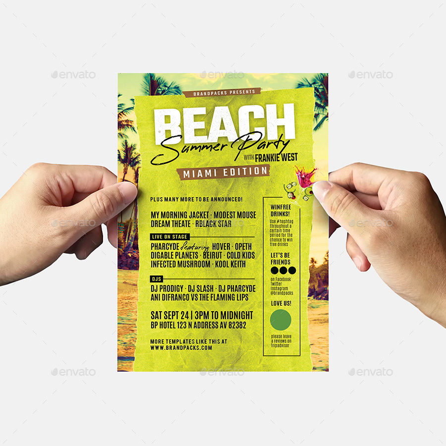 Summer Beach Flyer, Print Templates | GraphicRiver