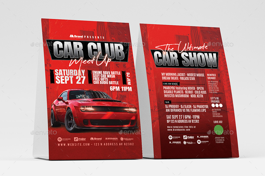 Car Club Flyer, Print Templates | GraphicRiver