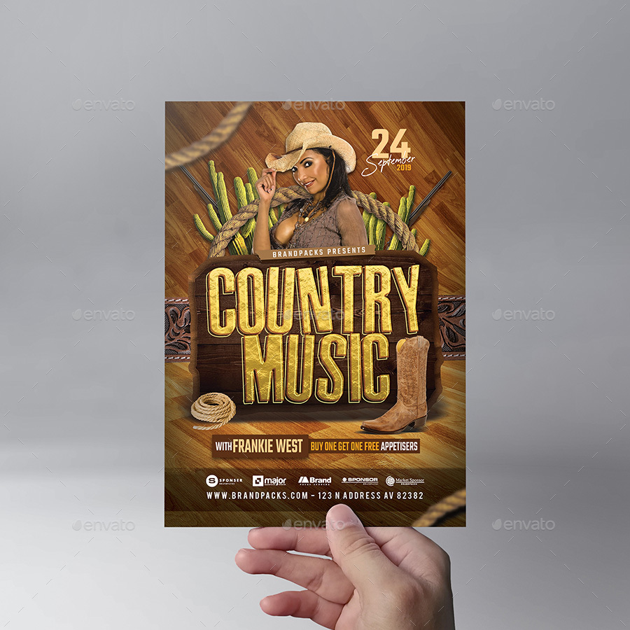Country Music Flyer, Print Templates | GraphicRiver