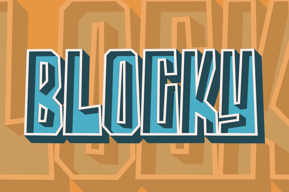 Blocky, Fonts | GraphicRiver