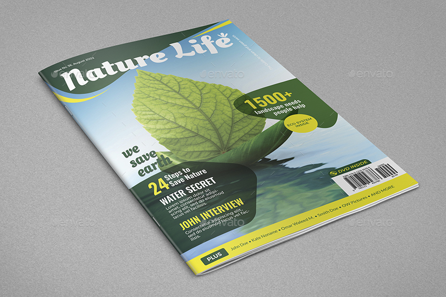 Nature Life Magazine Cover Template, Print Templates | GraphicRiver