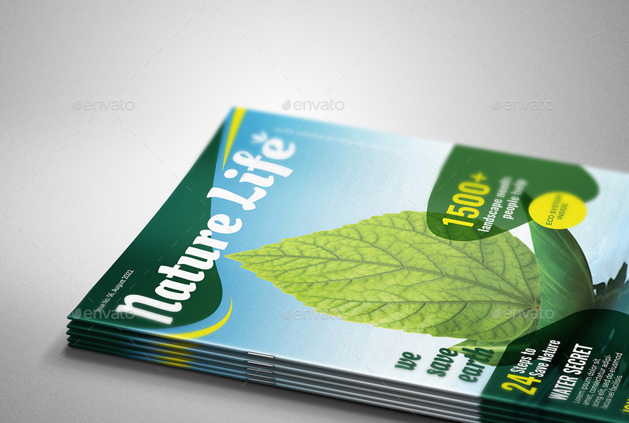 Nature Life Magazine Cover Template, Print Templates | GraphicRiver