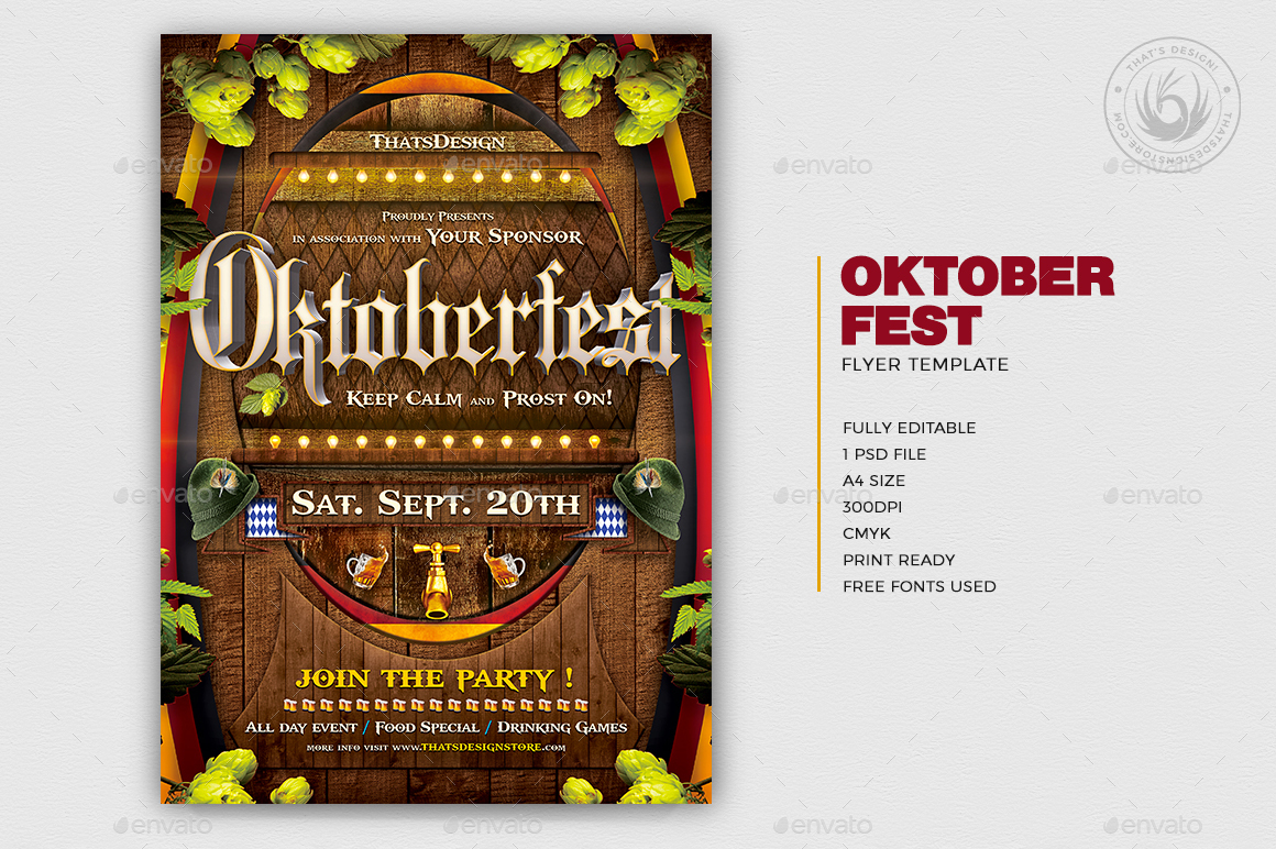 Oktoberfest Flyer Template V6, Print Templates | GraphicRiver