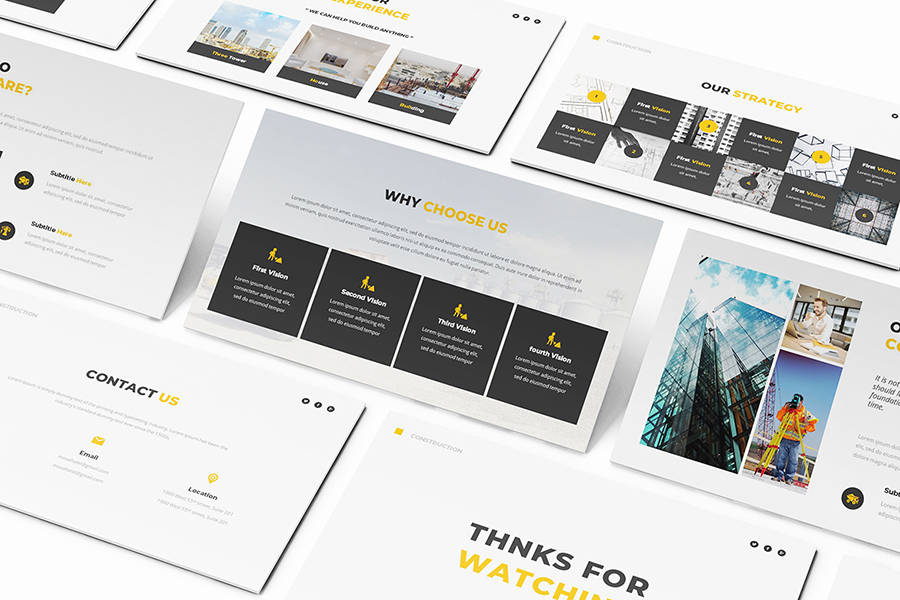 Construction Google Slides Template, Presentation Templates | GraphicRiver