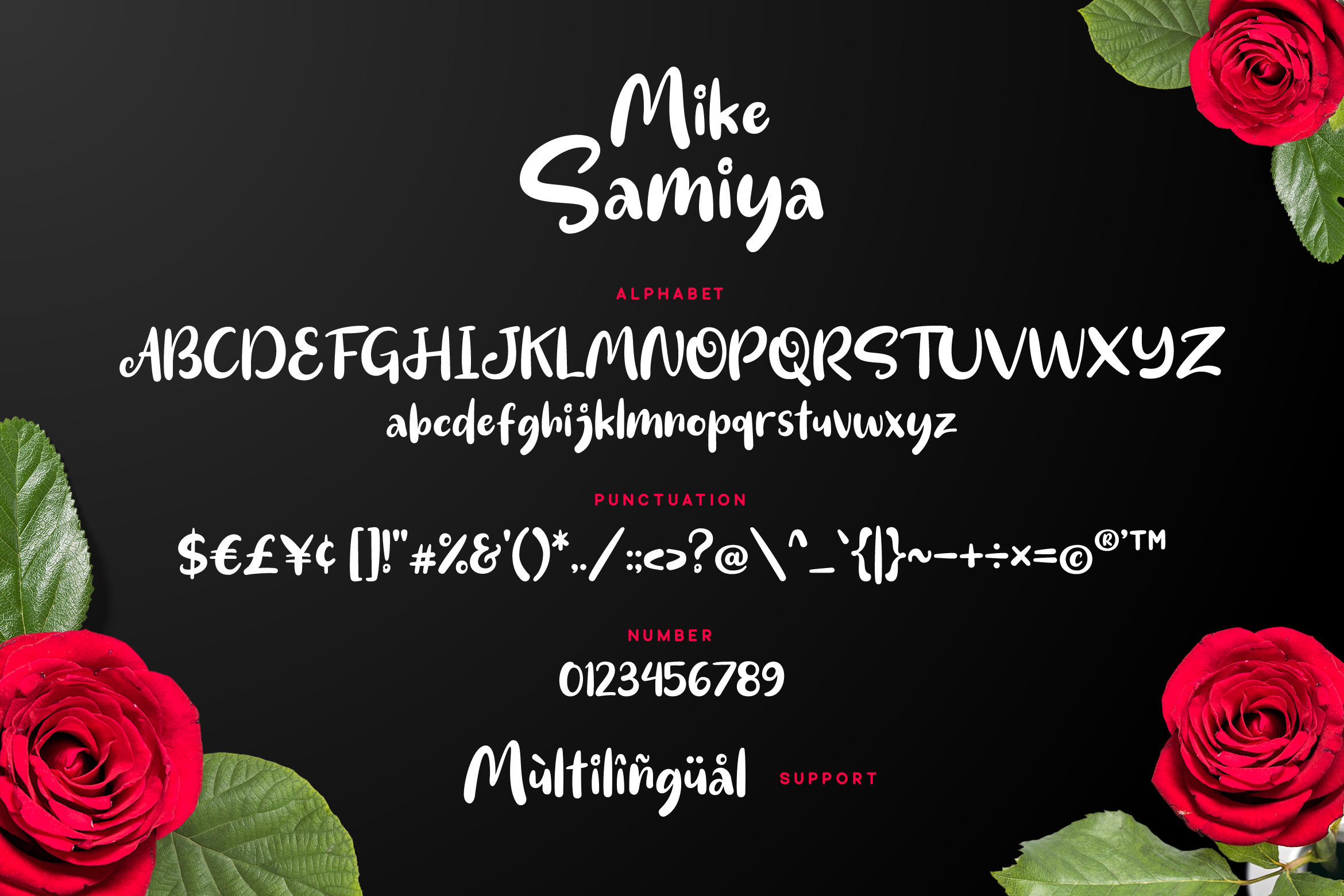 Mike Samiya Font, Fonts | GraphicRiver