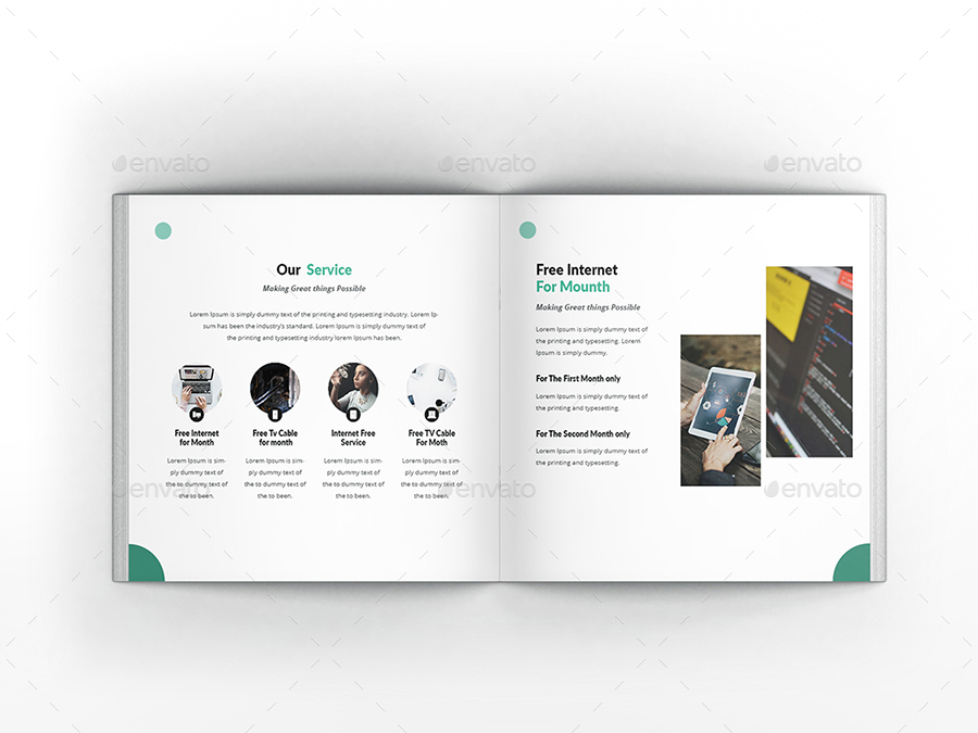 ISP Square Brochure Template, Print Templates | GraphicRiver