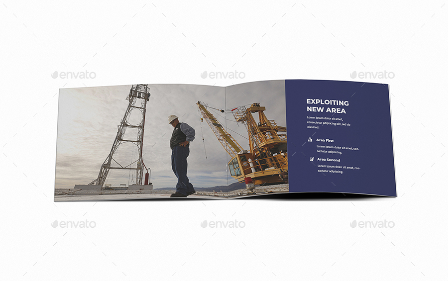 Oil & Gas A5 Brochure Template, Print Templates | GraphicRiver