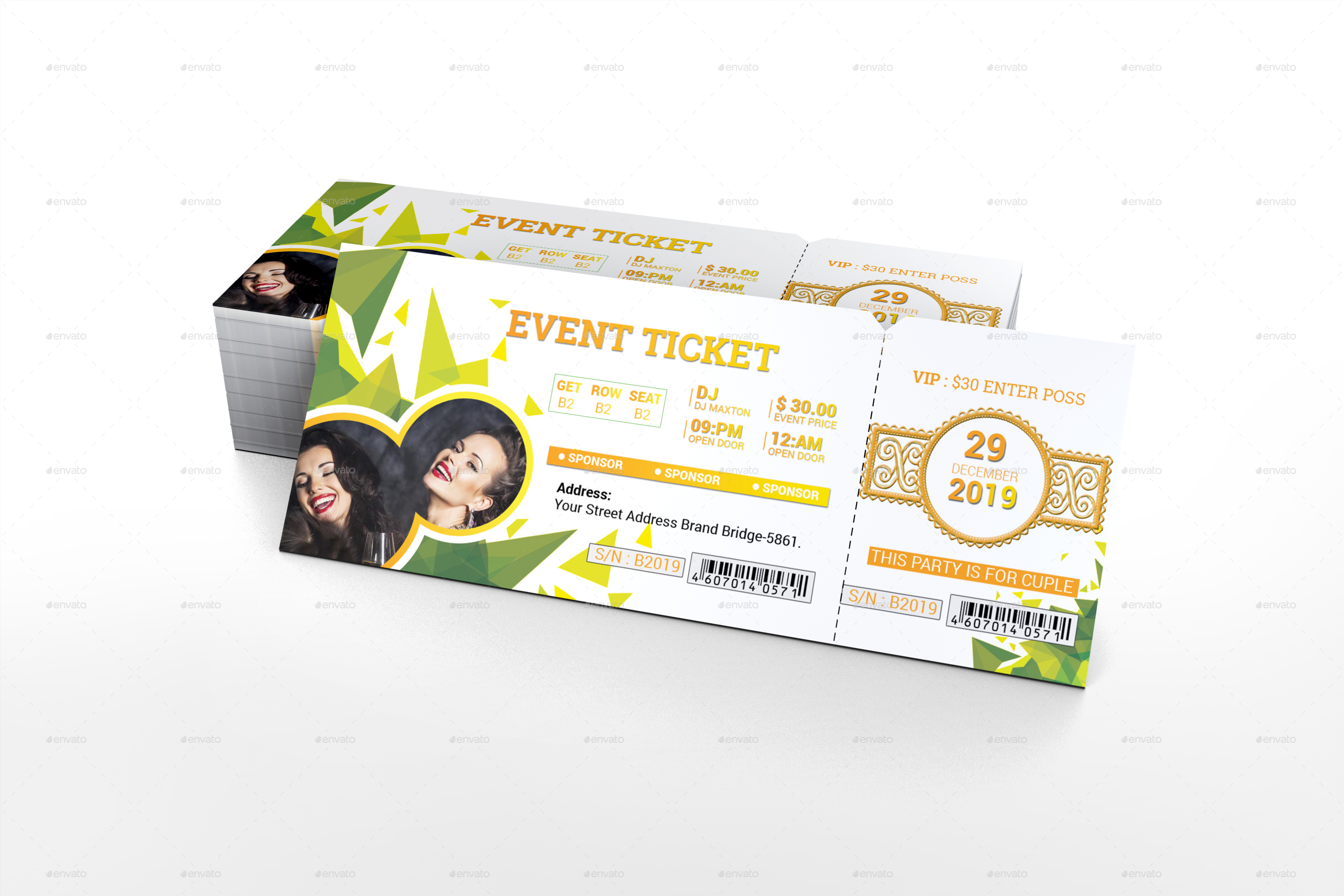 Event Ticket, Print Templates | GraphicRiver