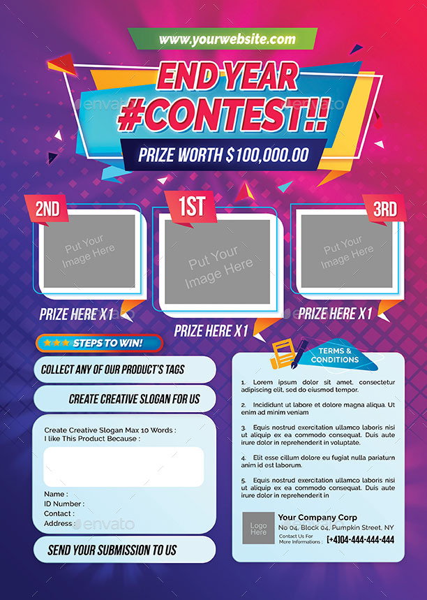 Contest Flyer Bundle, Print Templates | GraphicRiver