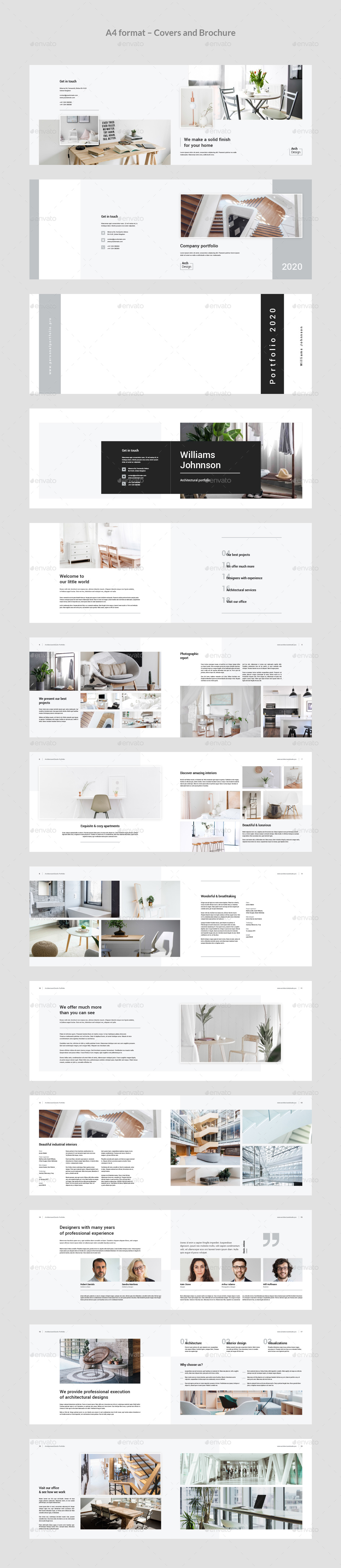 Architectural Studio Portfolio Landscape, Print Templates | GraphicRiver