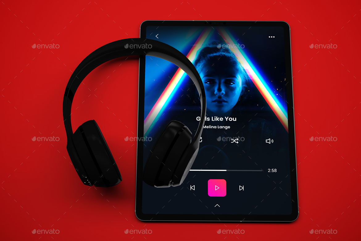 Tablet Pro Music App, Graphics | GraphicRiver