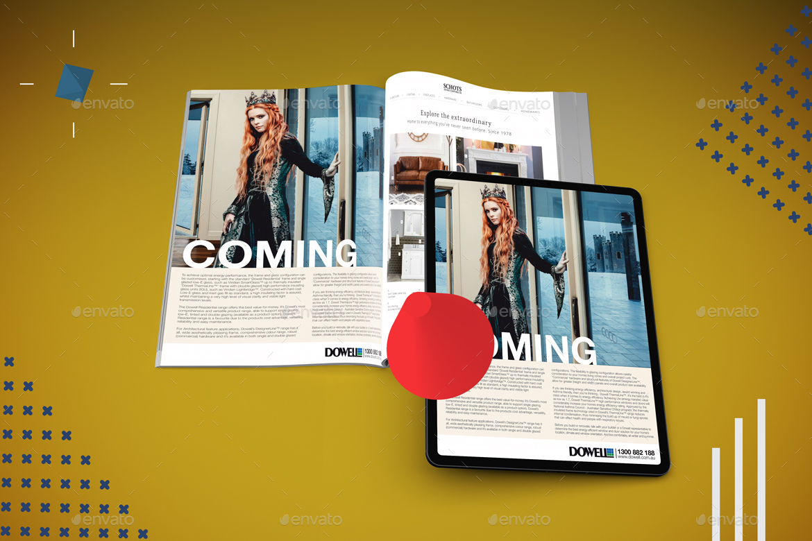 Abstract magazine App MockUp, Graphics | GraphicRiver