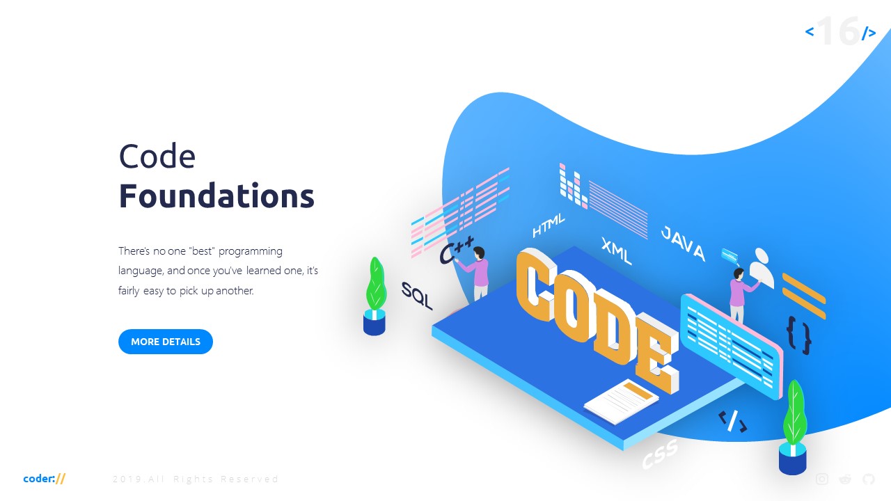 Coder Programming Keynote Presentation Template, Presentation Templates