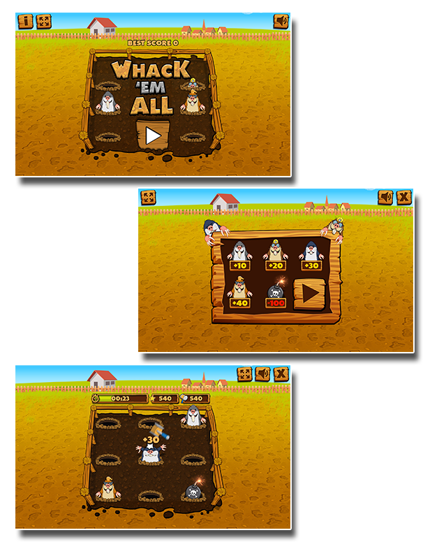 Whack 'em All - HTML5 Skill Game by codethislab | CodeCanyon