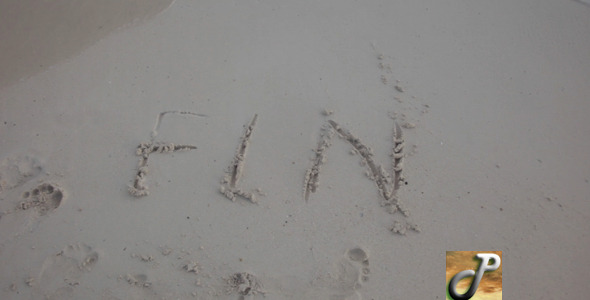 Fin Sign In Sand, Stock Footage | VideoHive